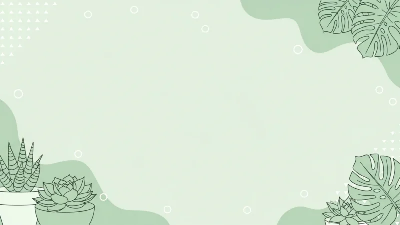 Aesthetic Cute Green PowerPoint Background | Twistly